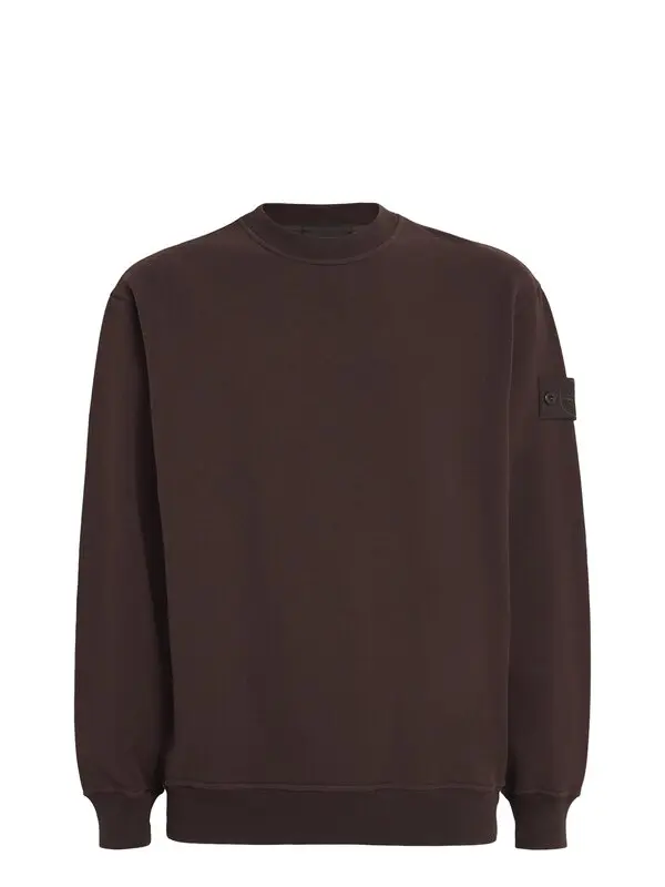Stone Island Stretch Cotton Sweatshirt - Brown