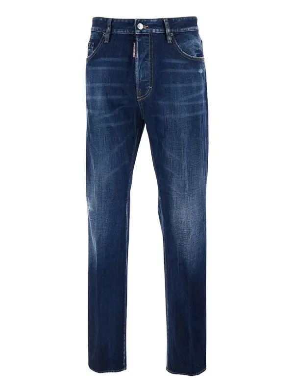 Dsquared2 642 Jeans With Logo Patch - Blue