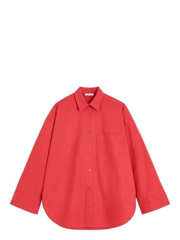 BY MALENE BIRGER Derris Organic Cotton Shirt - Pompeian Red