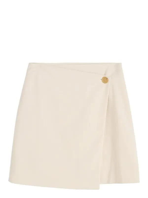 BY MALENE BIRGER Esma Mini Wrap Skirt - Pearl