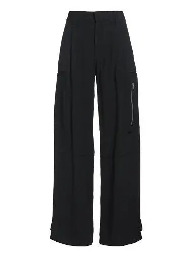 Ami Wide-leg Cady Pants - Black