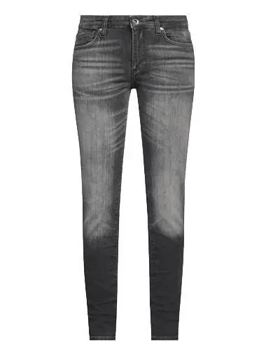 Armani Exchange Skinny Jeans With Leather Trims - Black