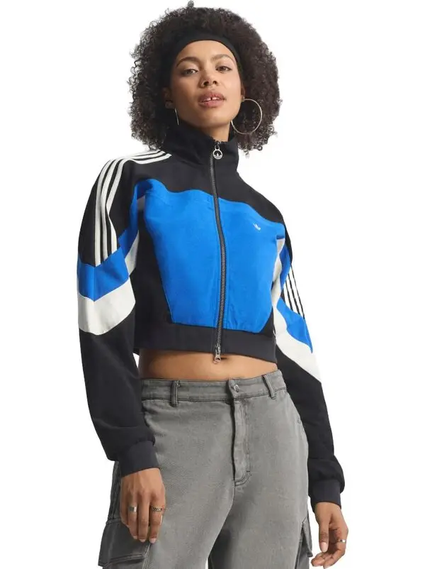Adidas Blocking Track Jacket - Black / Blue / Off White / Blue