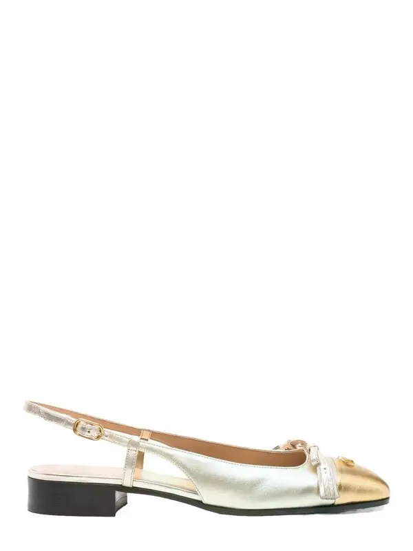 Valentino Garavani Val Valet Du Roi Slingback Ballet Flats - Silver