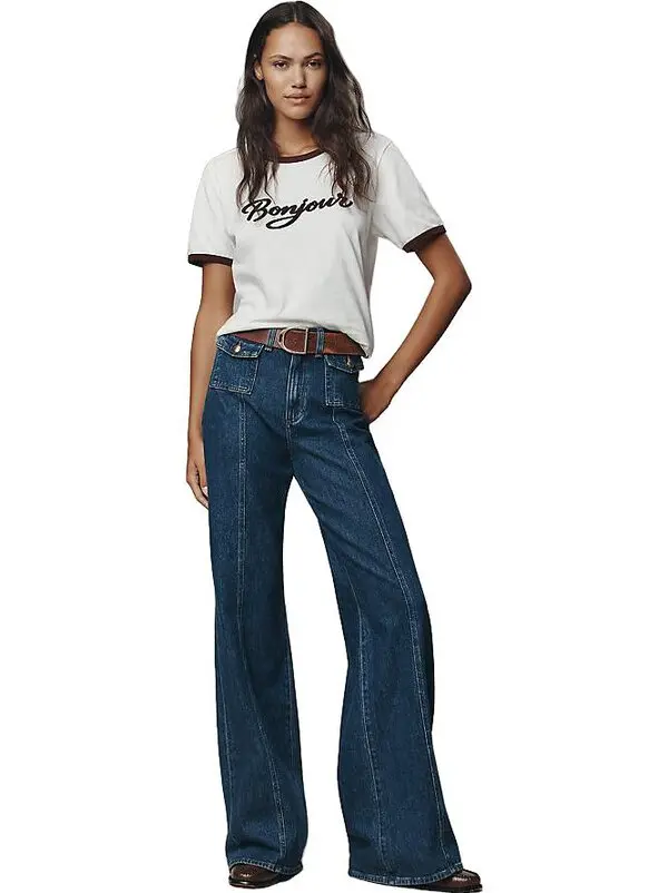 7 For All Mankind Lotta High-rise Wide-leg Jeans - Artifact