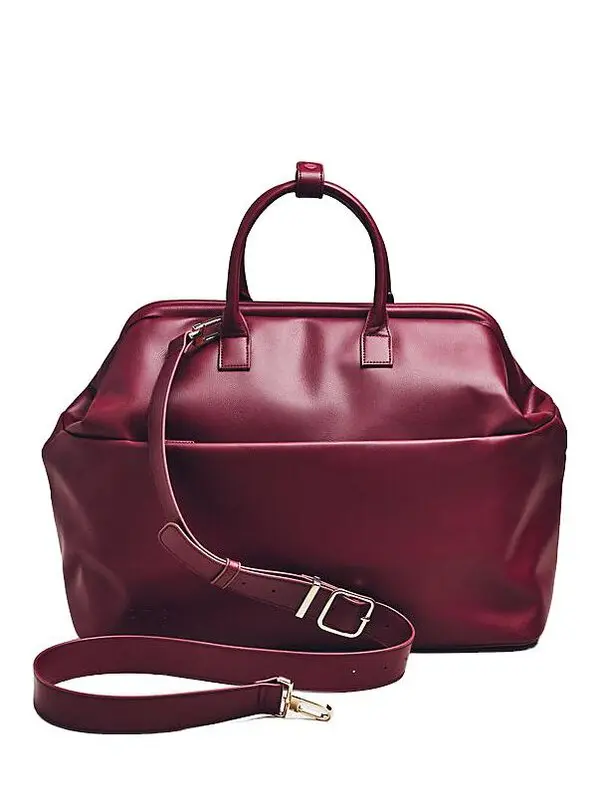 BEIS The Essential Weekender Bag - Burgundy