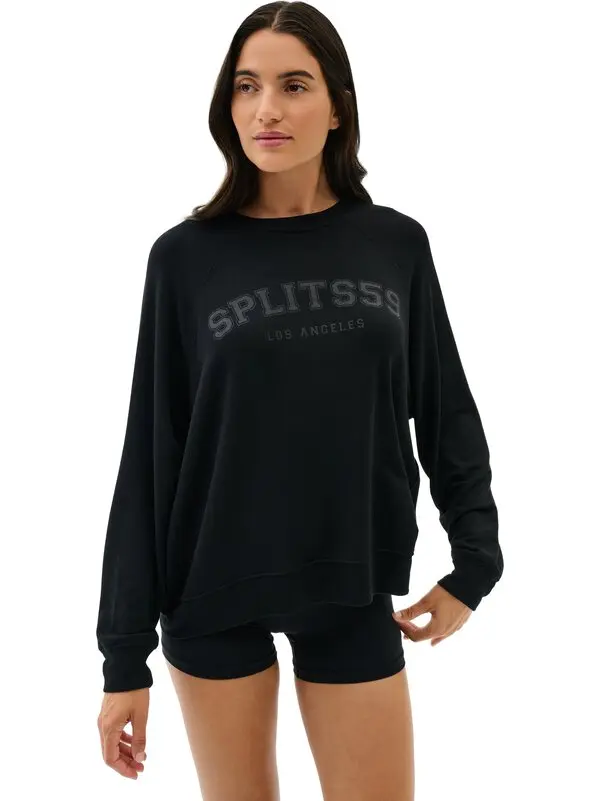 Splits59 Andie Oversized Graphic Pullover - Black/splits59 Los Angeles