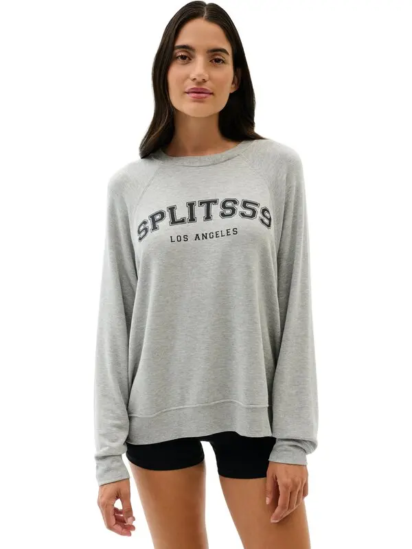 Splits59 Andie Oversized Graphic Pullover - Heather Grey/splits59 Los Angeles