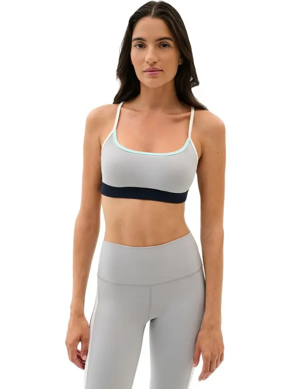 Splits59 Emerson Airweight Bra - Dove Grey/indigo