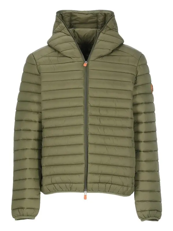SAVE THE DUCK Quilted Zip Jacket - Green