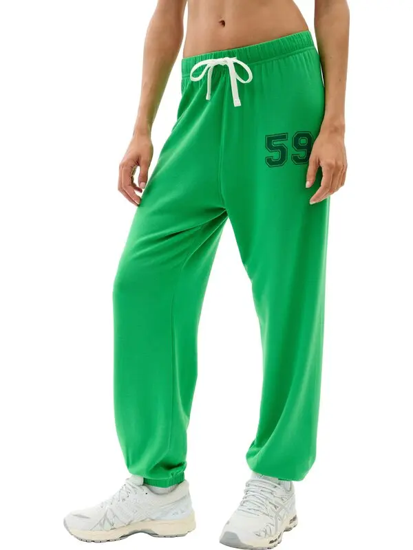 Splits59 Andie Oversized Fleece Varsity Sweatpants - Grass/59