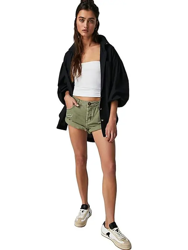 ONETEASPOON Bandits Low-waist Denim Shorts - Super Khaki