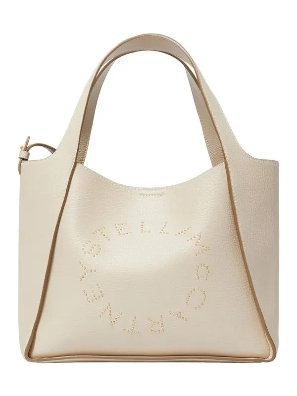 Stella McCartney Logo Top Handle Crossbody Tote Bag - Cream