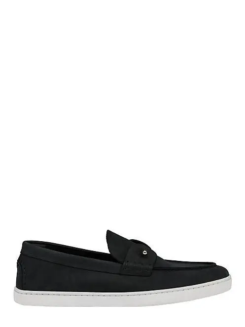CHRISTIAN LOUBOUTIN Chambeliboat Leather Loafers - Black/lin Black