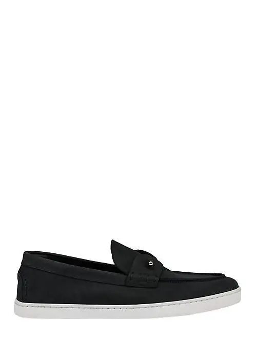 CHRISTIAN LOUBOUTIN Chambeliboat Leather Loafers - Black/lin Black