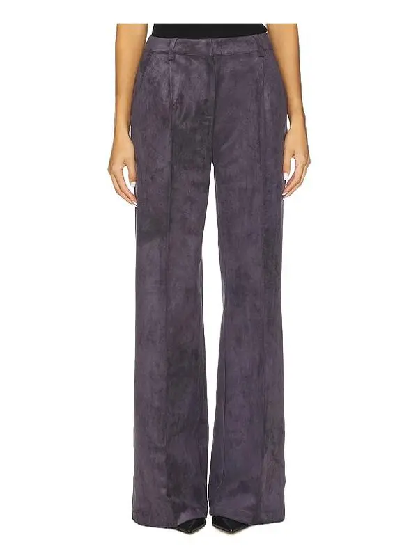 Amanda Uprichard Suede Slater Pant - Graphite