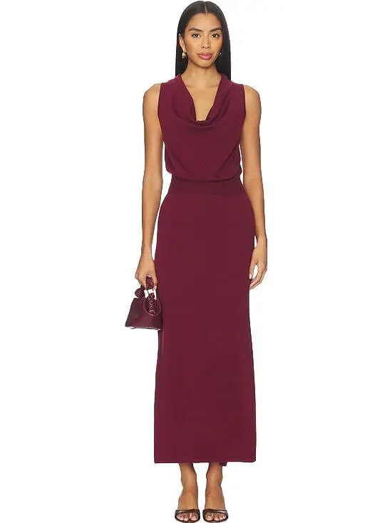 Simkhai Ramona Midi Dress - Cranberry