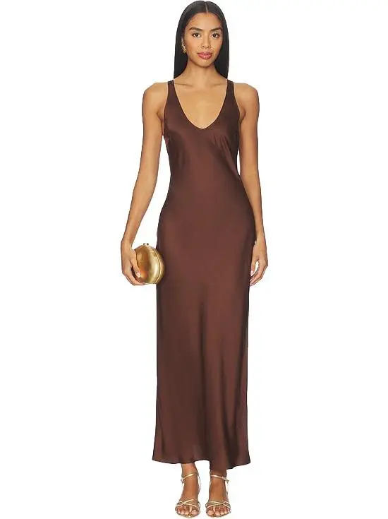 L'Agence Akiya Tank Dress - Hot Fudge