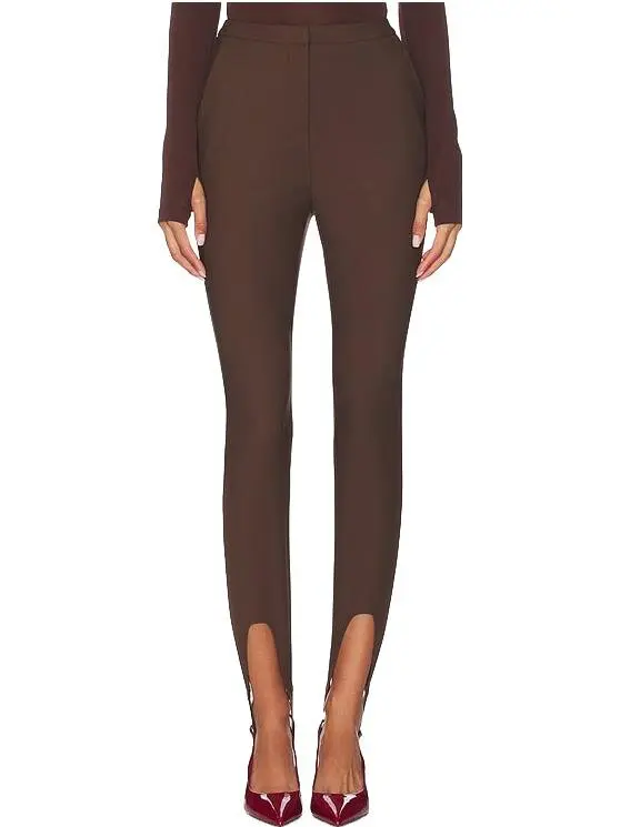 NAKEDVICE The Alexis Stirrup Pant - Espresso