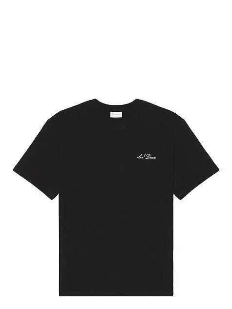 LES DEUX Crew Tee In Black - Black & White