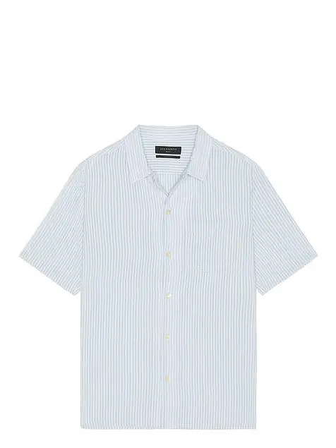 ALLSAINTS Perry Shirt In Baby Blue - Kentucky Blue