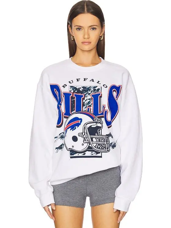 Junk Food Bills Conversion Crew Fleece Sweatshirt - White
