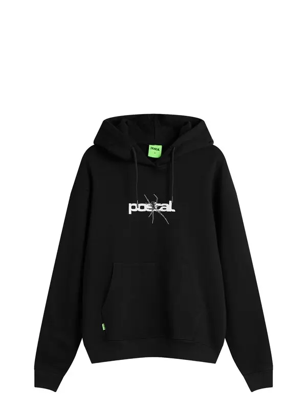 POSTAL Spider Print Hoodie - Black