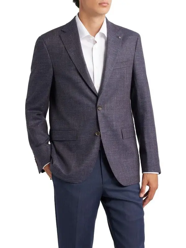 JACK VICTOR Midland Contemporary Fit Sport Coat - Mid Blue