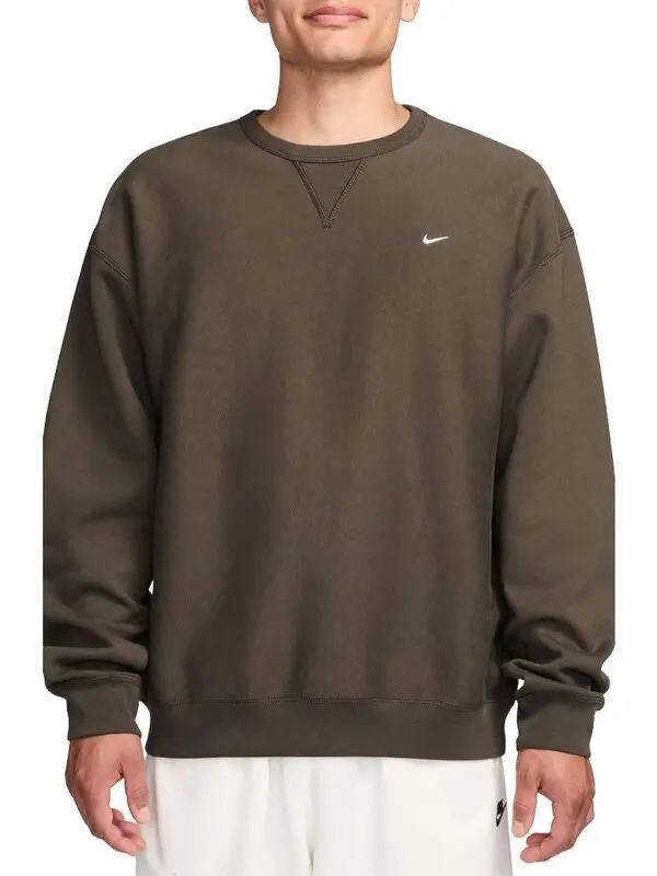 Nike Fleece Crewneck Sweatshirt - Dark Hazel/white