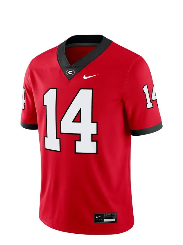 Nike Gunner Stockton Georgia Dri-fit College Game Jersey - Red