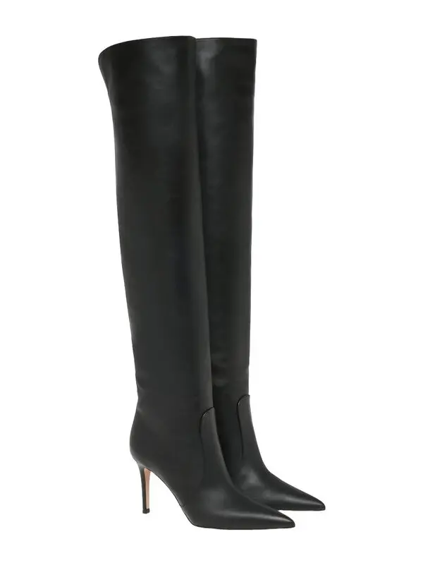 GIANVITO ROSSI Hansen Cuissard Boots - Black Nappa