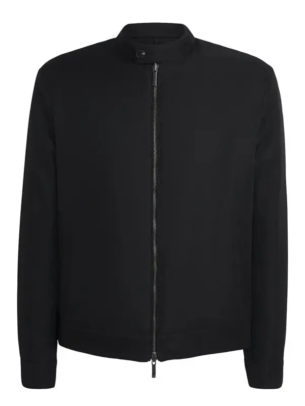 Emporio Armani Technical Fabric Blouson Jacket - Black