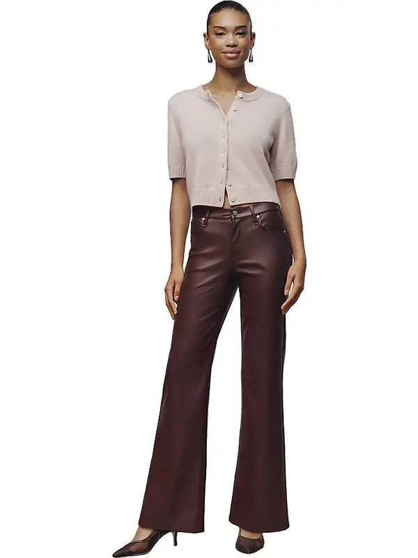 Hudson Jeans Faux Leather Rosie Wide-leg Pants - Port Royal