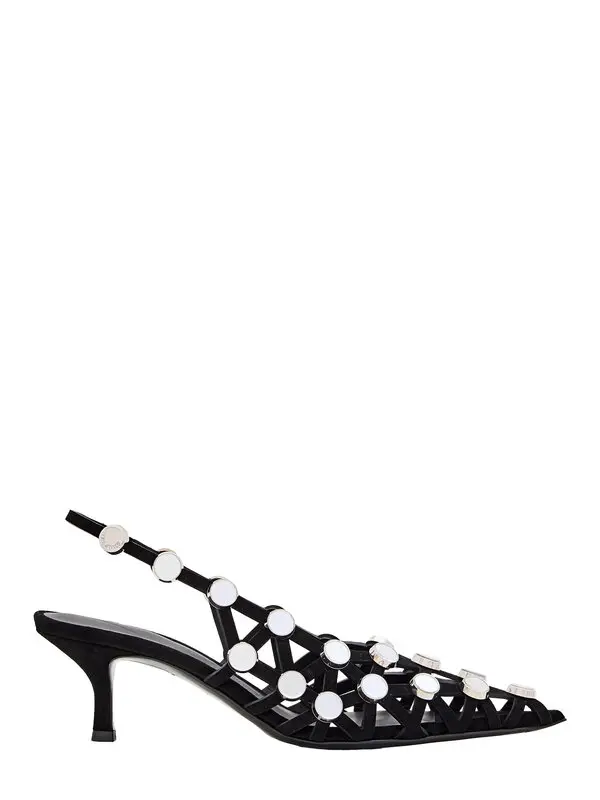 Attico Grid Slingback 50 Mm - Black