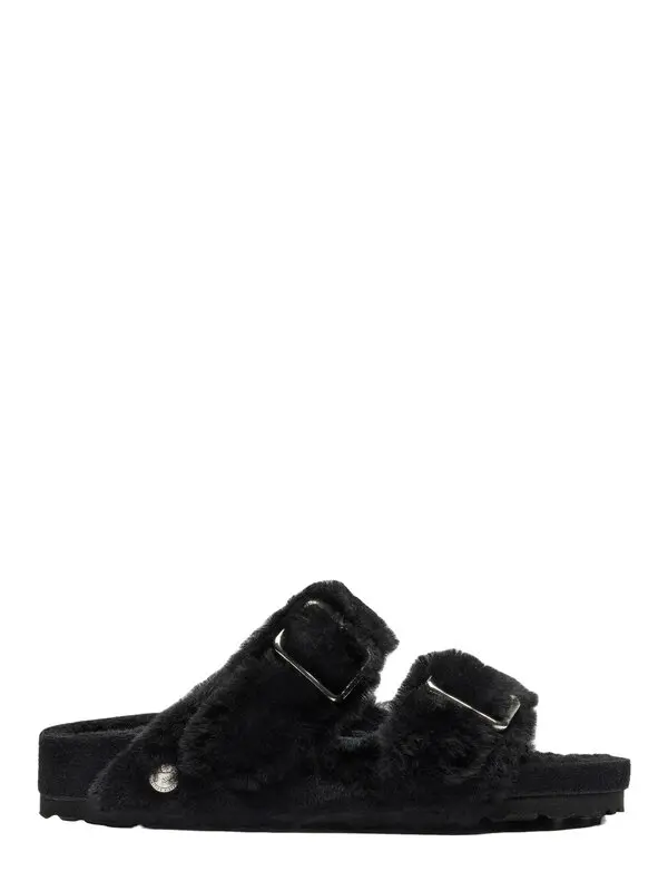 BIRKENSTOCK Arizona Shearling Sandals - Black