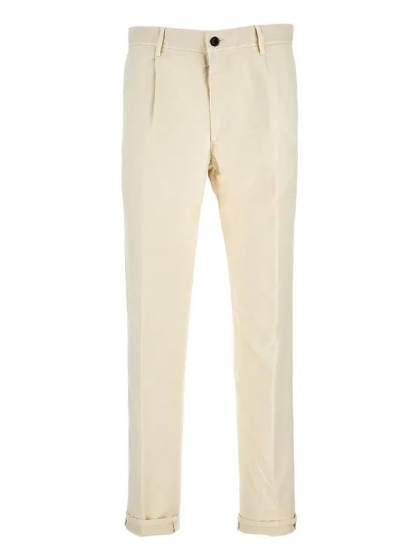 Incotex Slim Fit Cotton Trousers - Beige