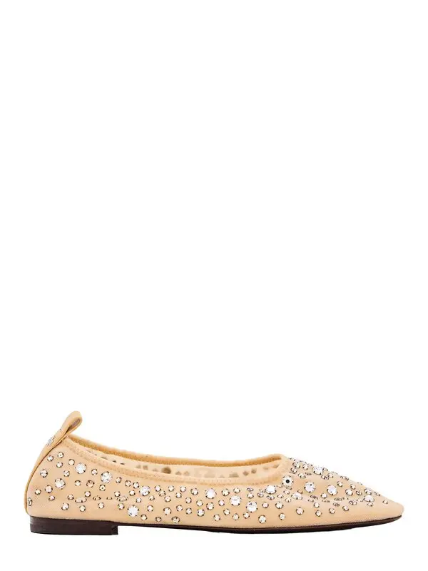 Tory Burch Crystal-embellished Ballerina Flats - Rose