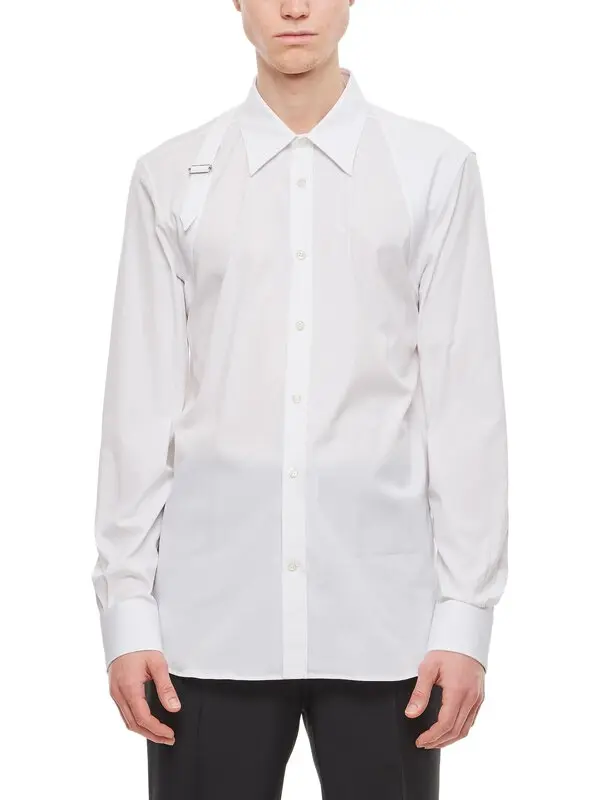 Alexander McQueen Harness Cotton Shirt - White