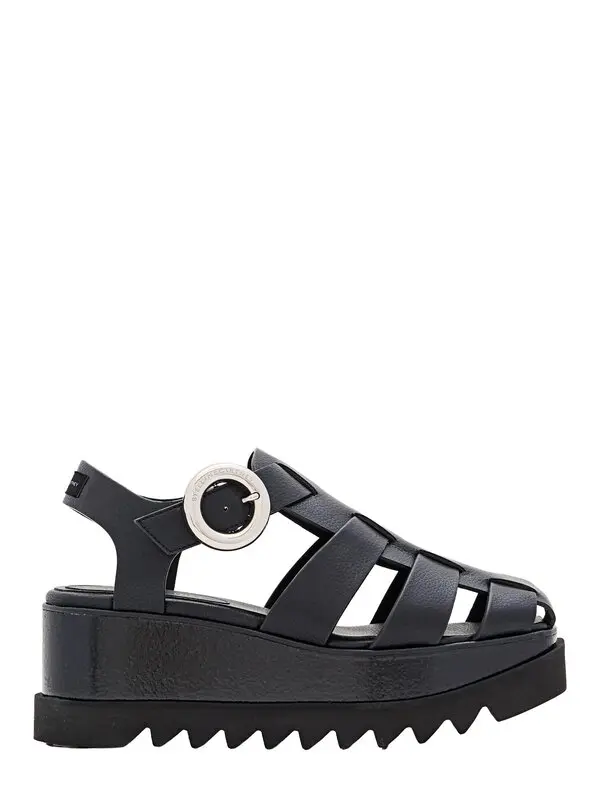 Stella McCartney Wedge Sandals - Black