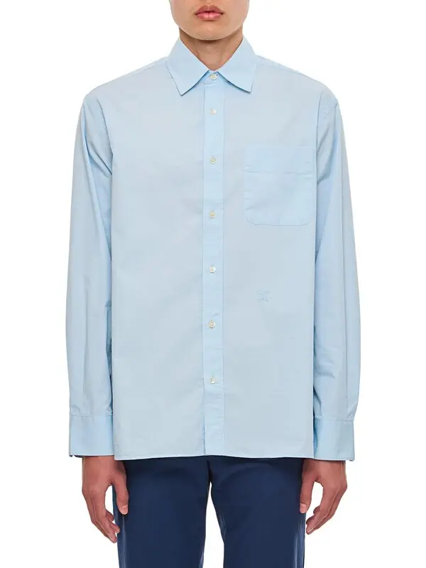 Closed Cotton Shirt - Sky Blue