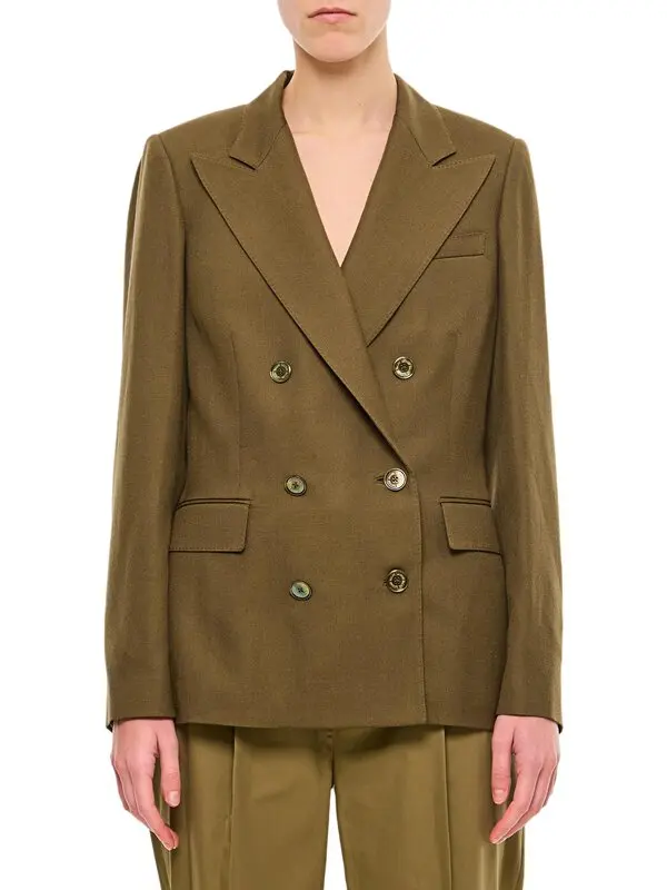 Ralph Lauren Double-breasted Cashmere Blazer - Green