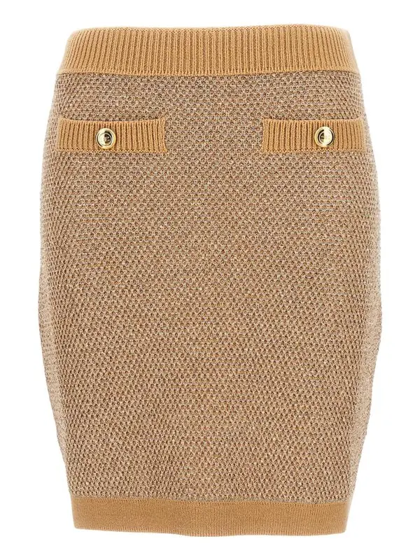 Elisabetta Franchi Knit Skirt - Beige