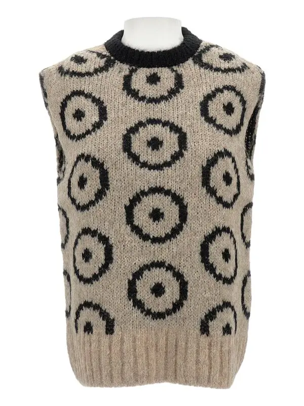 THIBAULT VAN DER STRAETE Sleeveless Crew Neck Sweater - Beige