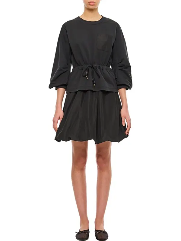 Moncler Dress With Drawstring Waist - Black
