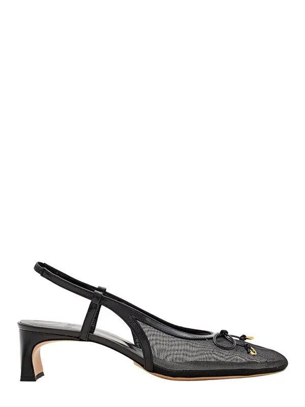 ODISSI Alice Mesh Slingbacks - Black