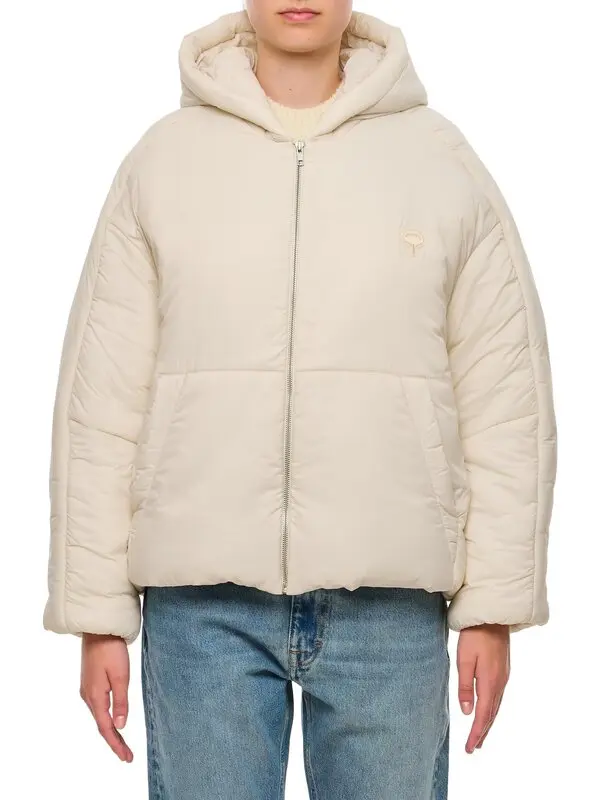 MORDECAI Down Jacket With Hood - Beige