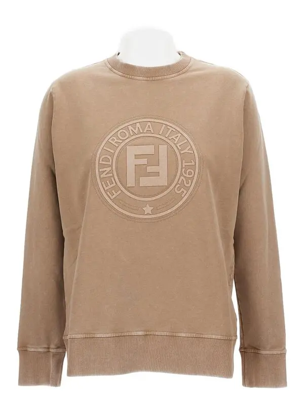 Fendi Roma Knitted Sweatshirt - Beige