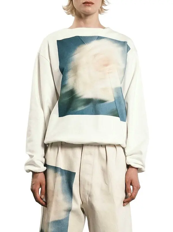 TANAKA Printed Crewneck Sweatshirt - White