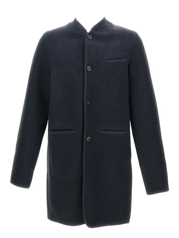 RIER Long Walker Coat - Black