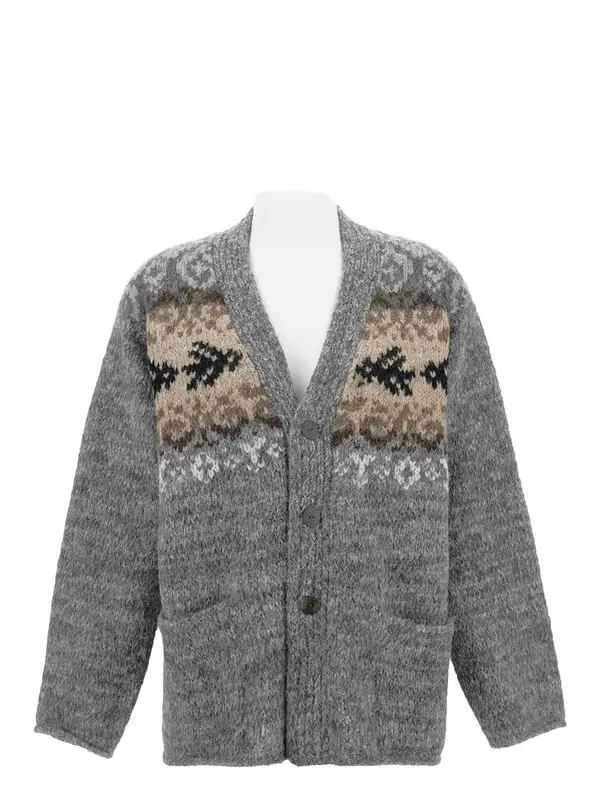 THIBAULT VAN DER STRAETE Three-button Wool Blend Cardigan - Grey